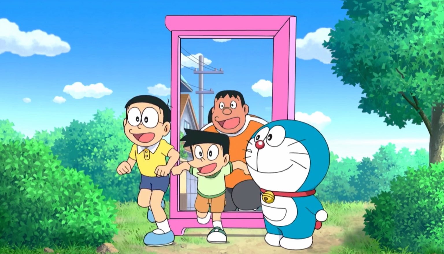 Tourists Flock to Park with "Anywhere Door" From Doraemon
